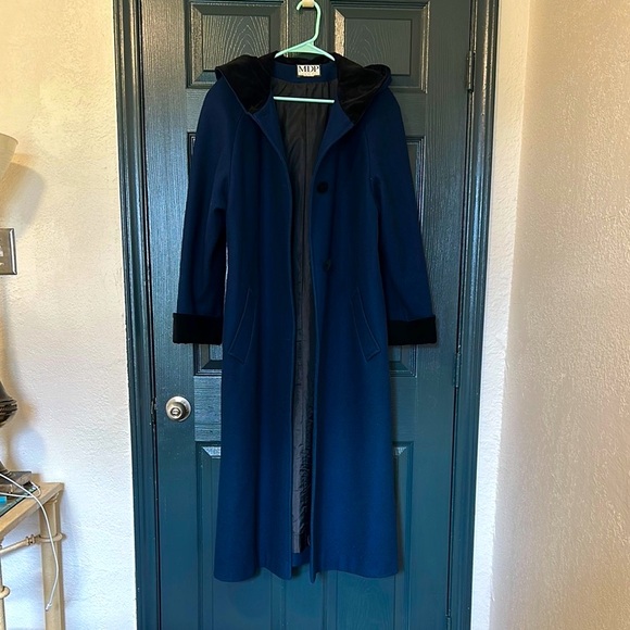 Mario De Pinto | Jackets & Coats | Navy Blue Full Length Wool Coat With ...